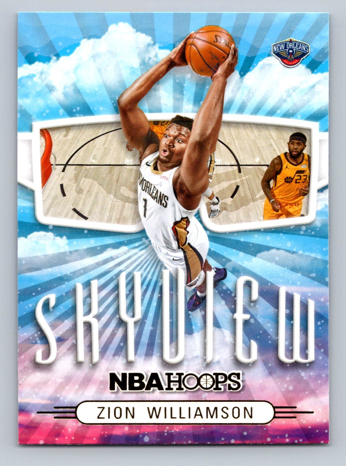 Zion Williamson New Orleans Pelicans 2022 Hoops Winter Skyview #7 Card ...