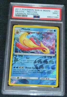 Reverse Holo Foil Milotic 27/111 Crimson Invasion Set Pokemon Cards PSA ...