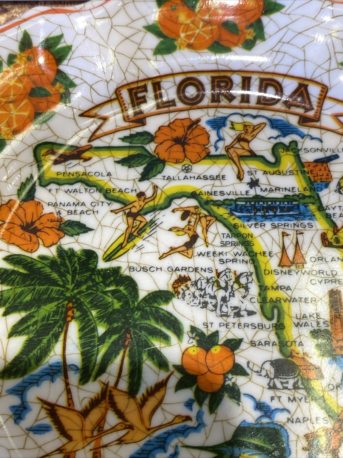 Vintage Arrib 4 1/4" Miniature Florida State Souvenir Plate. | eBay