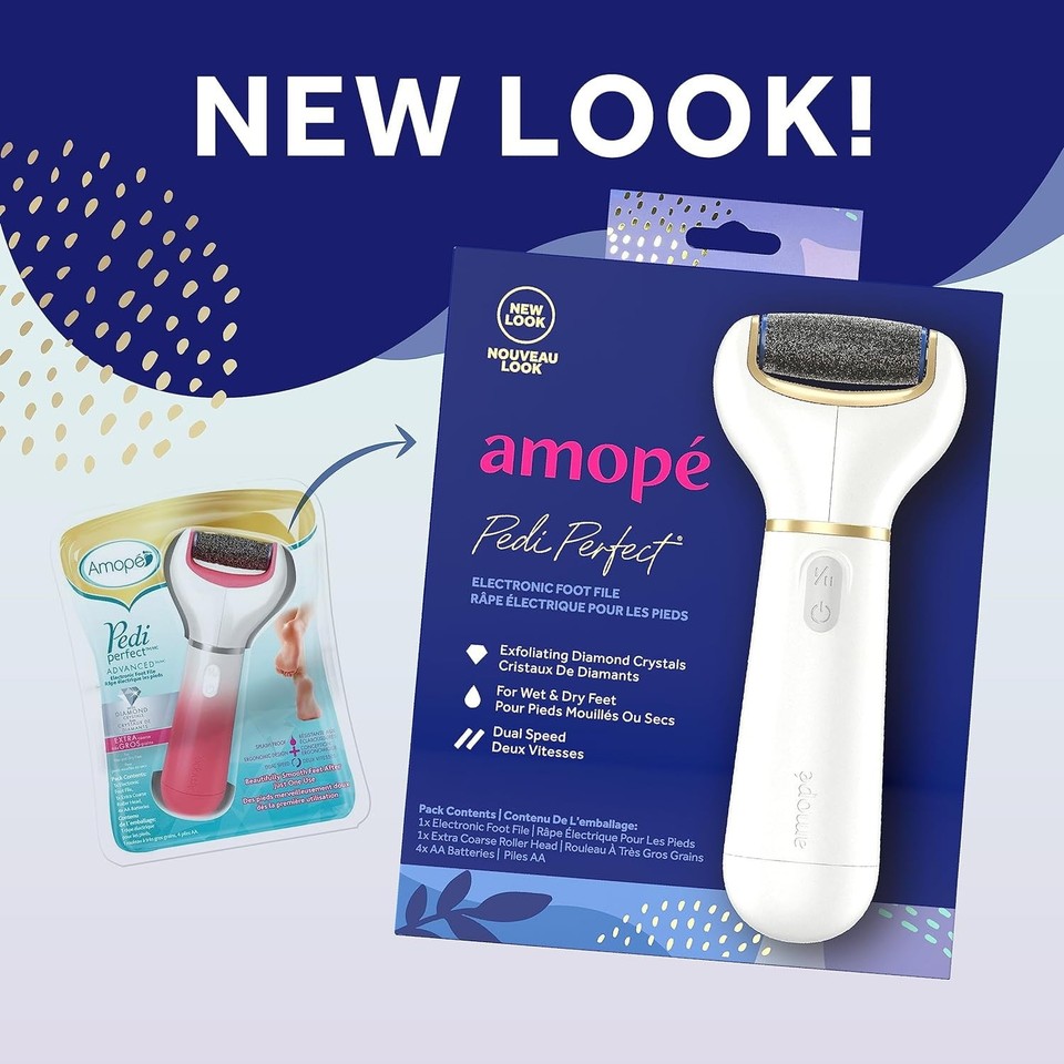 Amope Pedi Perfect Electronic Foot File - Diamond Crystals, 1 Count | eBay