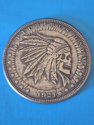 1921 INDIAN SKULL HOBO DOLLAR - Hobo Nickel Coin Collectible | eBay