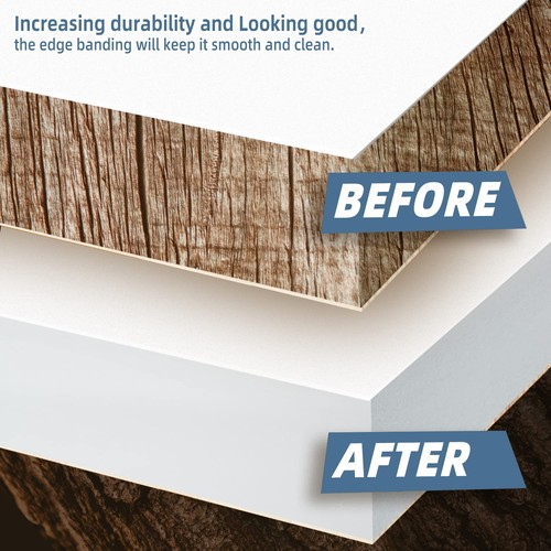 Melamine Edge Banding, 3/4 inch x 50ft roll of Veneer White Edge ...