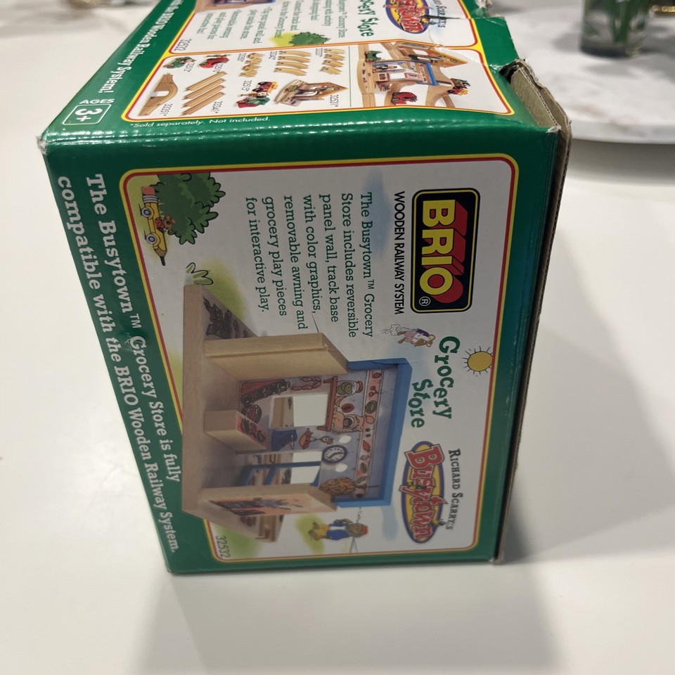 1998 BRIO Wooden Railway System Richard Scarry's BUSYTOWN Grocery Store ...