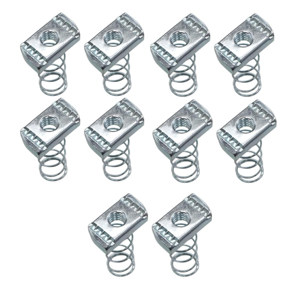 10 Pcs Galvanized Spring Nut, M10 Strut Channel Spring Nut, C-Shaped ...