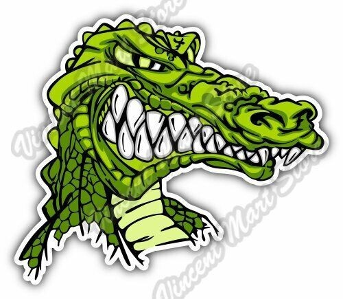 Alligator Crocodile Reptile Gator Car Bumper Window Vinyl Sticker Decal ...