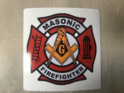 Masonic Firefighter Maltese cross sticker | eBay