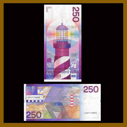 Netherlands 250 Gulden, 1985 P-98 Lighthouse F | eBay