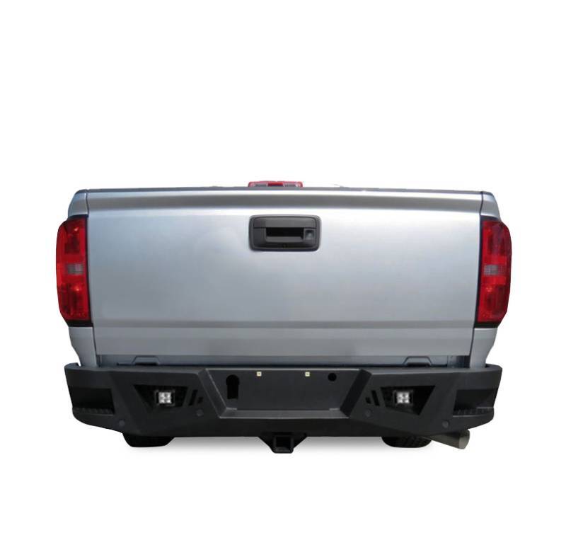 Black Horse Armour HD Rear Bumper Black w/4"Lights Fits 2015-2022 Chevy ...