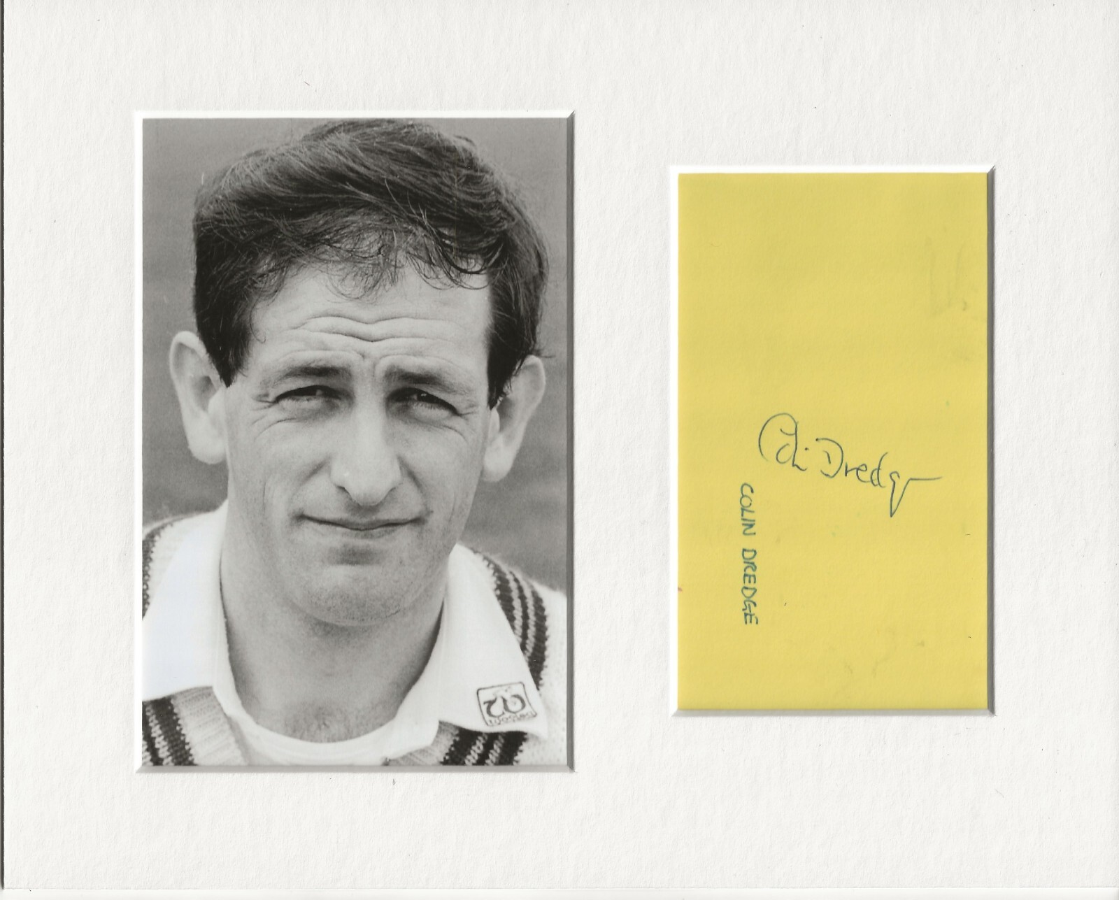 Colin Dredge cricket signed genuine authentic autograph signature UACC ...