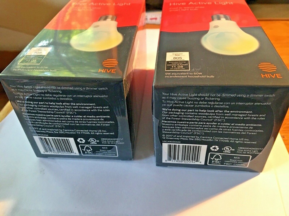 2 ~ Hive Active Light LED Light Bulbs for Smart Home Sealed New | eBay