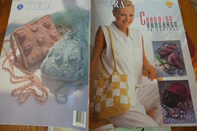 Coats Opera Crochet Pattern Book 916 Charming Handbags 8 designs purse ...