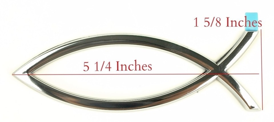 New 3D Chrome Ichthus Christian Jesus Fish Emblem Decal Universal | eBay