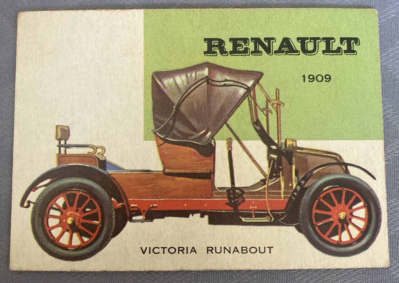 1954 Topps World on Wheels #32 Renault 1909 Victoria Runabout EX | eBay