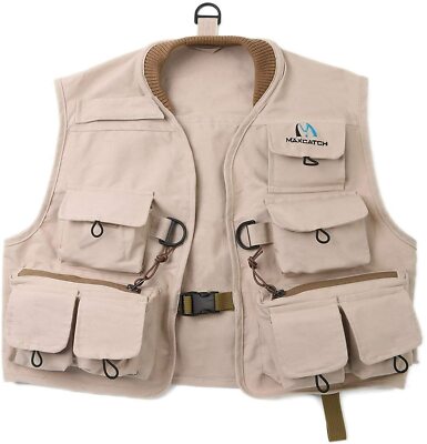 MAXCATCH Kinder Fliegenfischen Weste Jugend Angelweste 100% Baumwolle S ...