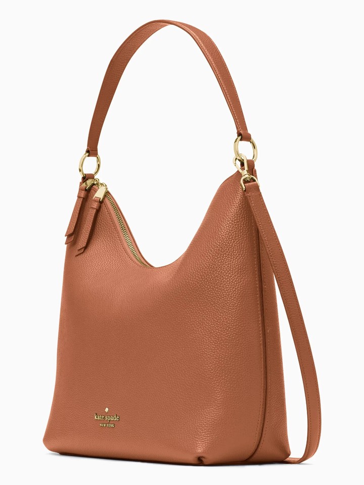 Kate Spade Zippy Large Shoulder Bag Brown Leather K8140 NWT $449 Retail ...