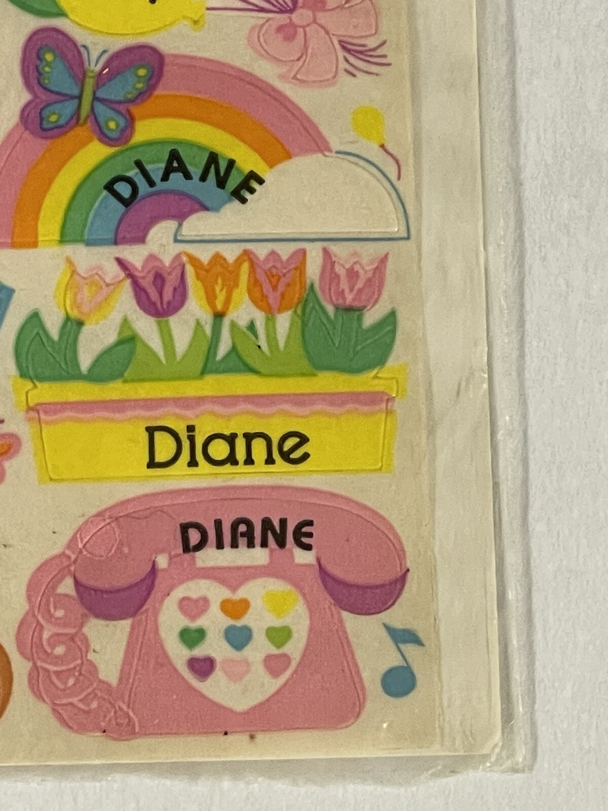 Vintage Sandylion One Sheet of Stickers 1988 Namedroppers Diane NOS | eBay