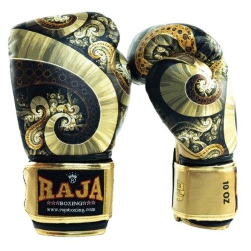 RAJA Muay Thai Gloves Boxing Kick Fight Handmade Fancy Premium Flannel ...