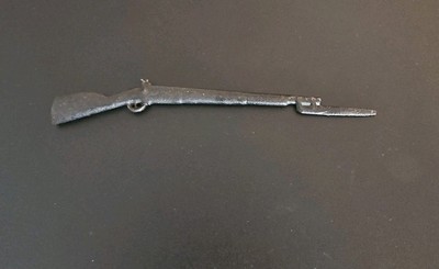 Vintage Miniature Cast Iron Black Powder Toy Rifle With Bayonet 7.75 ...