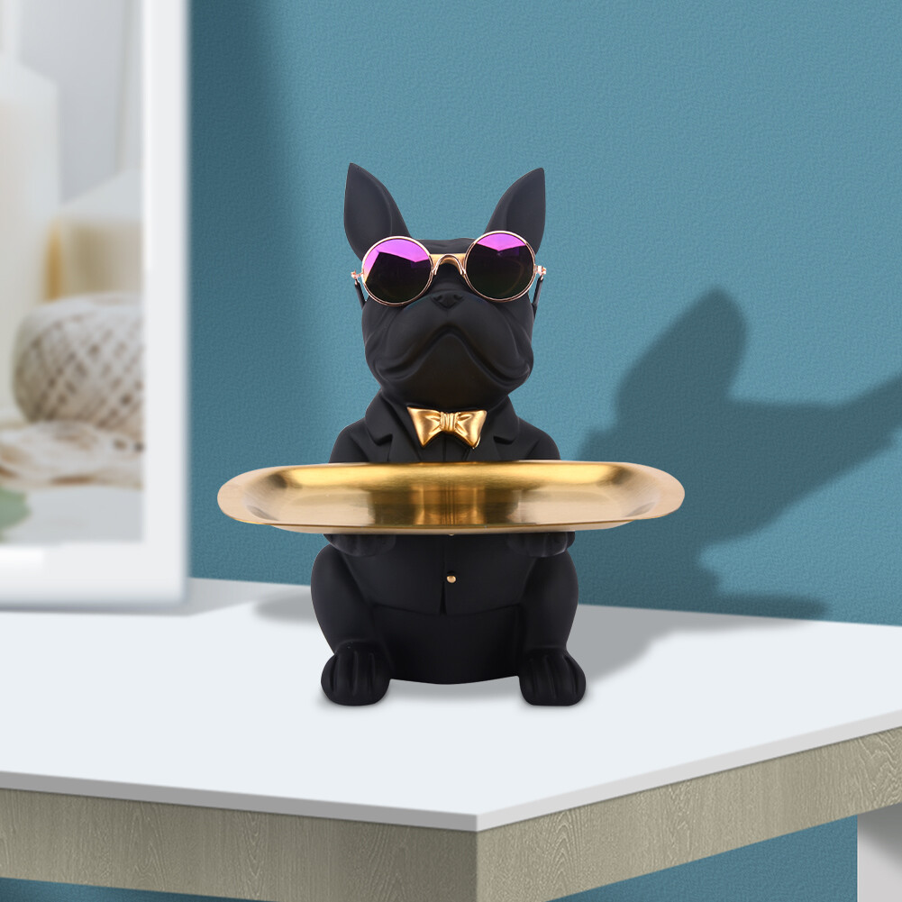 Statue Figurine Coin Bank Cool Bulldog Fashion Desk Storage Desktop ...