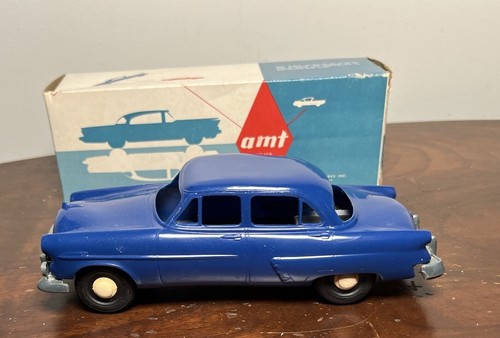 Vintage AMT Blue 50s FORD Friction Toy Car Dealer PROMO MODEL & BOX | eBay