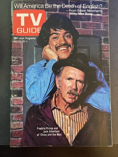 1974 TV Guide Magazine Oct 19-25 Freddie Prinze Cover W/Inserts New ...