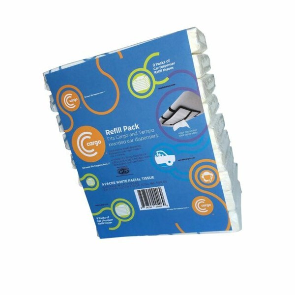 Cargo Tissues Refill Pack 9-count Facial Tissue Packs for Tempo Car Sun ...