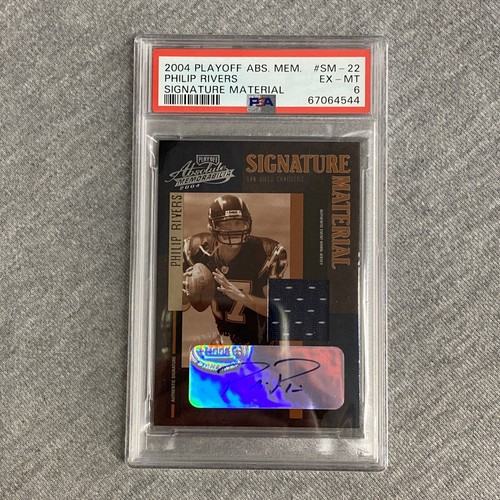 2004 Playoff Absolute Memorabilia Philip Rivers Signature Material PSA ...