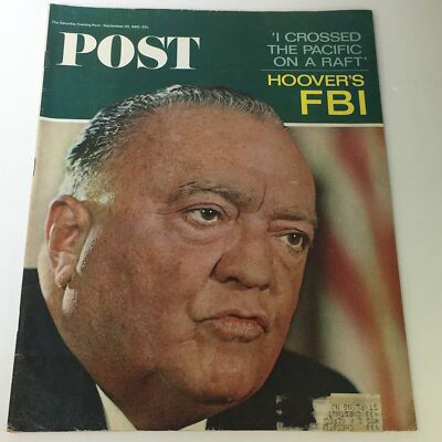 VTG The Saturday Evening Post September 25 1965 - John Edgar Hoover's ...