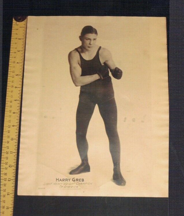 VERY RARE pre 1923 CHAMPION HARRY GREB oversized large format boxing ...