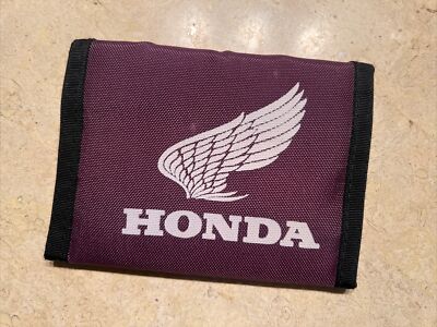 Men'S Nylon Trifold Wallet HONDA Purple , 100% Polyester Perfect Wallet ...