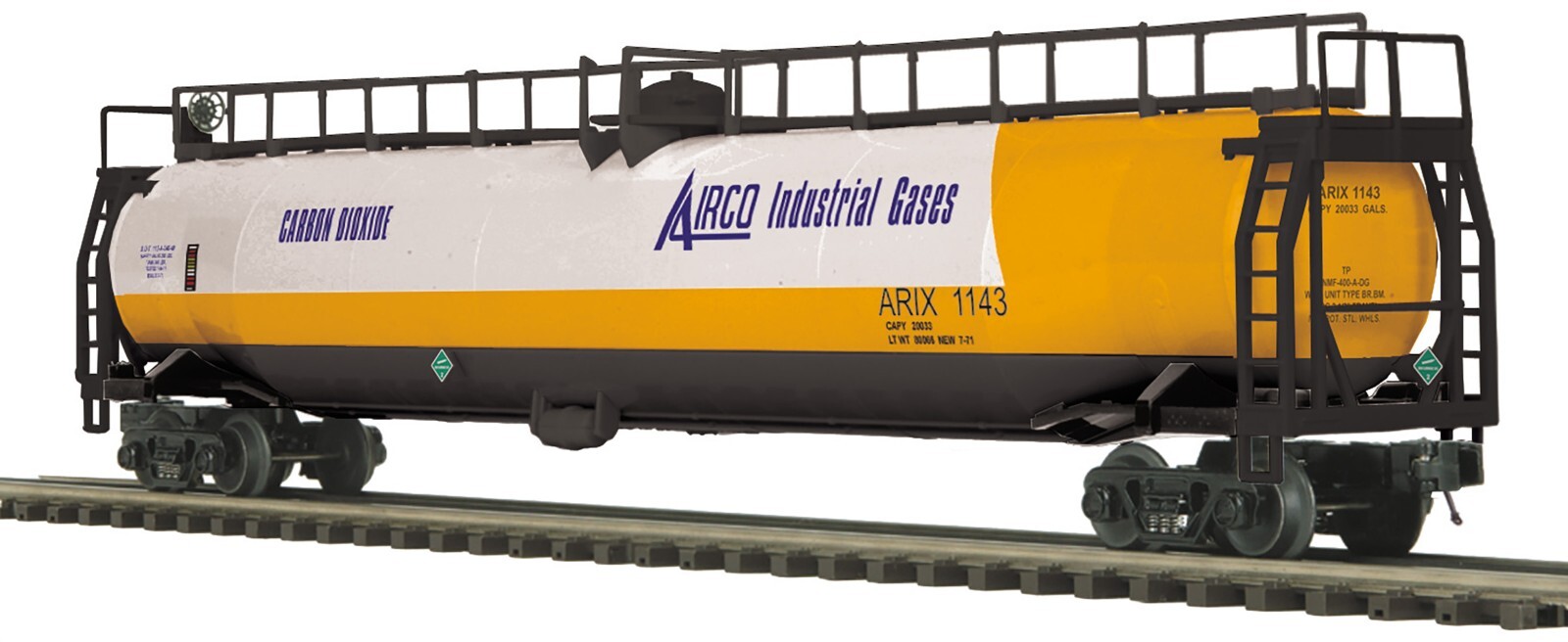 MTH 20-96814 AIRCO 33 K GALLON TANK CAR O GA 3 RAIL RD# 1145 | eBay