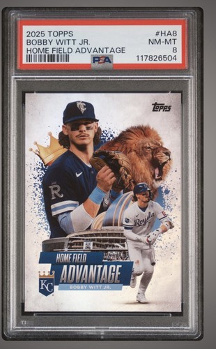 2025 TOPPS HOME FIELD ADVANTAGE #HA8 BOBBY WITT JR. PSA 8 Case Hit