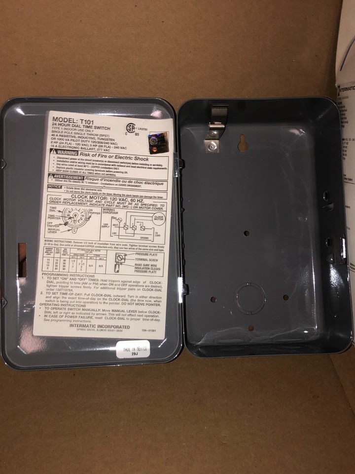 INTERMATIC T101 TIME SWITCH BOX ONLY (NO TIMER) | eBay