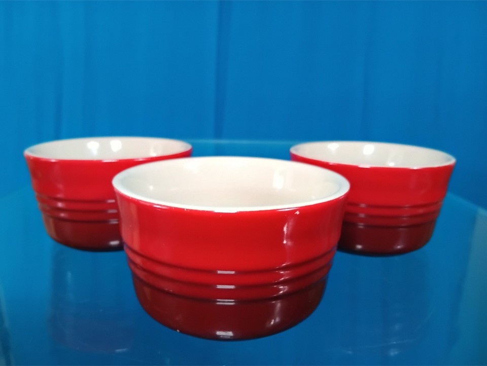 Red Le Creuset Ramekins, Set of 3, Le Creuset Red Ramekins, Le Creuset ...
