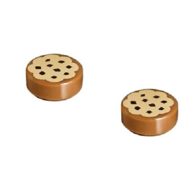 LEGO Cookie x 2 Round Tile 1x1 Friends Modular Food Disney Star Wars ...