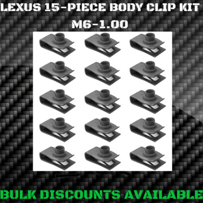 1992-2000 Lexus SC300 Hood Fender Door Bumper U Nuts Body Bolt Clips M6 ...