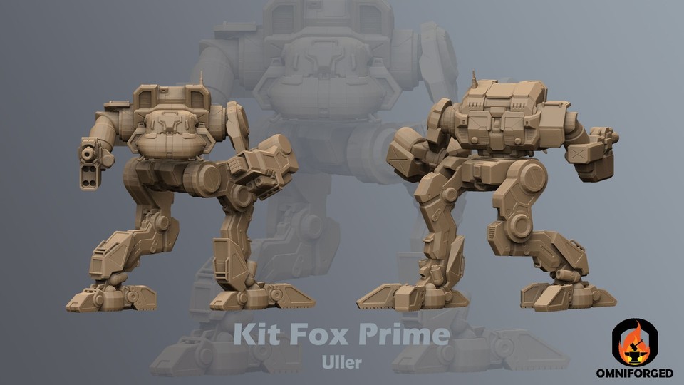Battletech Miniature Uller Mini Kit Fox Prime MechWarrior Mech MWO ...