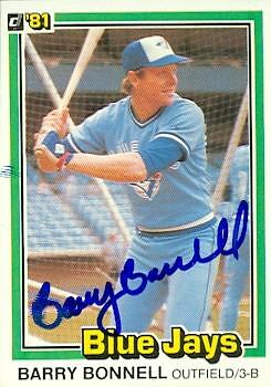 Barry Bonnell autographed Baseball Card (Toronto Blue Jays) 1981 ...