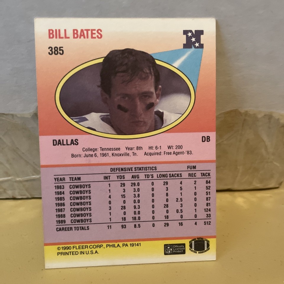 Bill Bates -Tennessee Vols- Dallas Cowboys Autographed Card | eBay