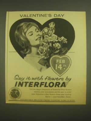 1962 Interflora Flower Delivery Ad - Valentine's Day | eBay