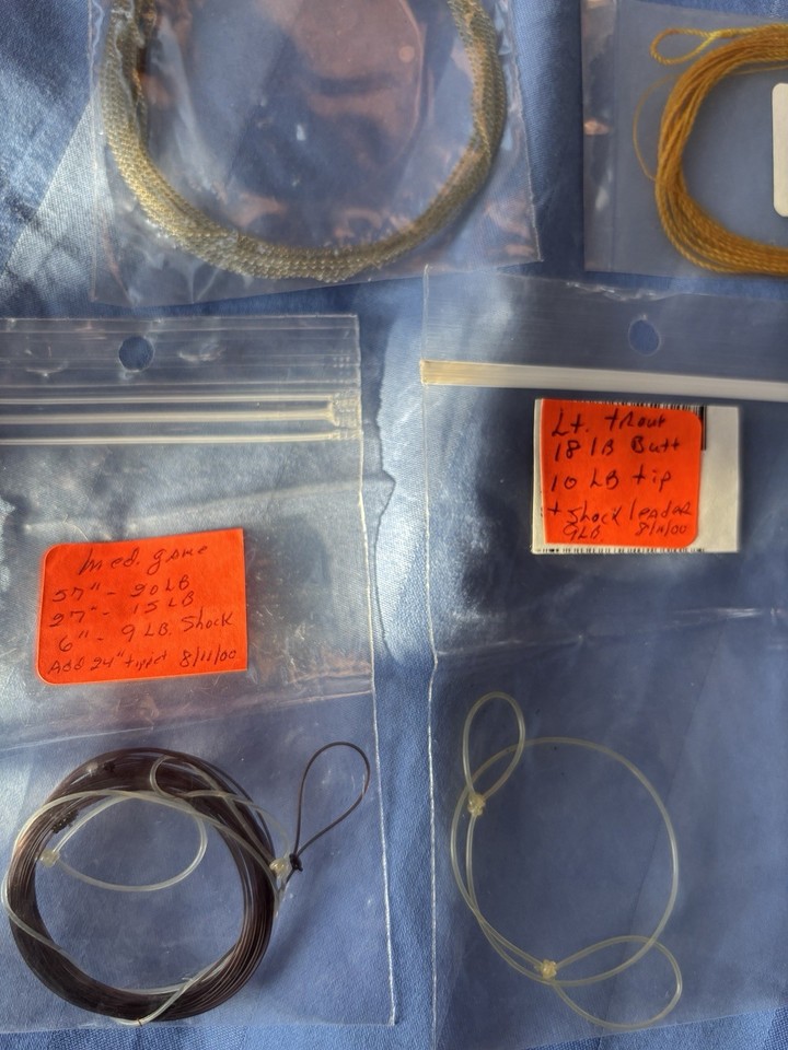 Fly Fishing Leader Lot – Orvis Umpqua Airflo Cabela’s + L.L.Bean Wallet ...