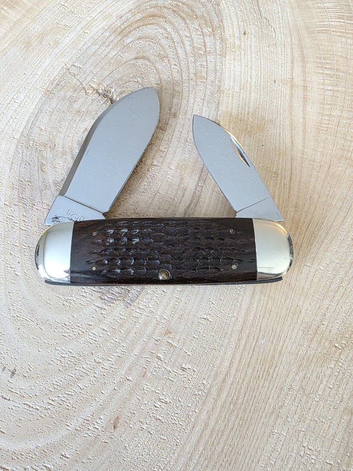 VINTAGE 1976 CASE XX 6250 PAKKAWOOD ELEPHANT TOENAIL W RAGING BULL ...