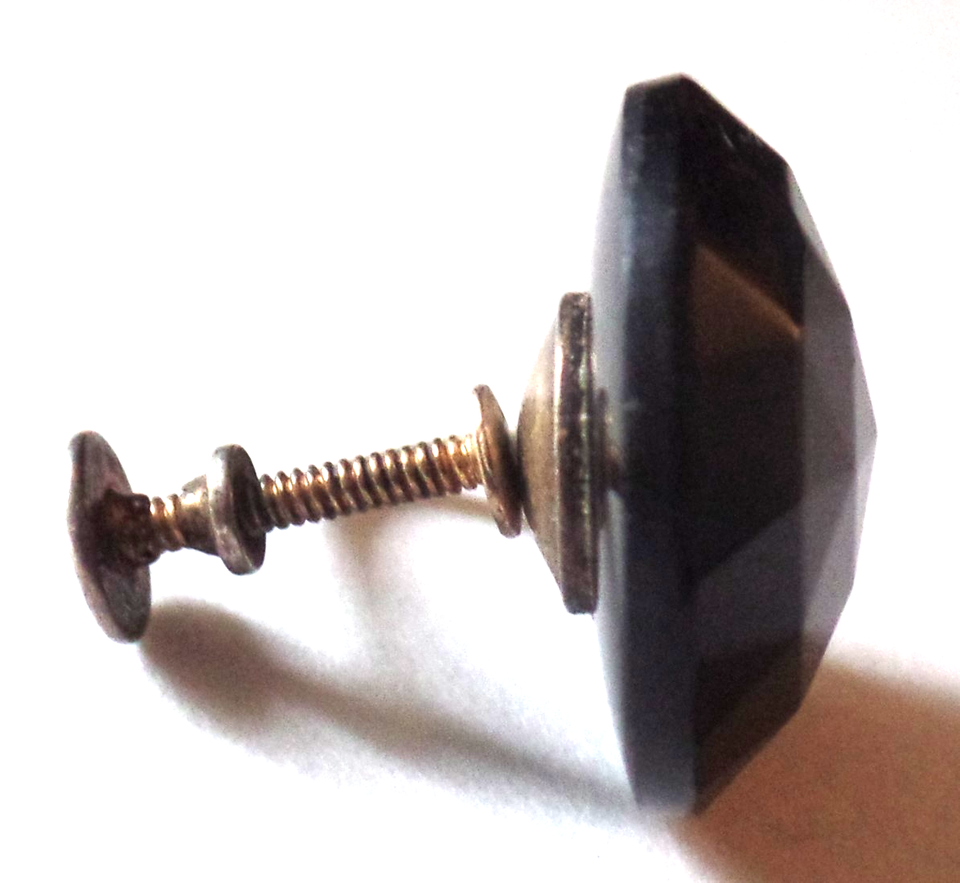 Vintage Single Gold Tone STERLING with Black Stone Screw-Back Earring ...