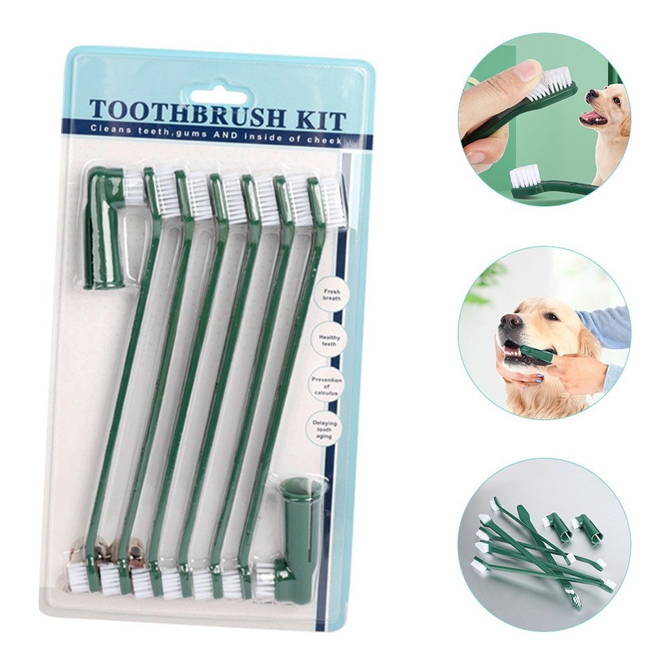 Dog Tooth Brush Pet Oral Care Tools Toothbrush Kit Finger for Dogs ...
