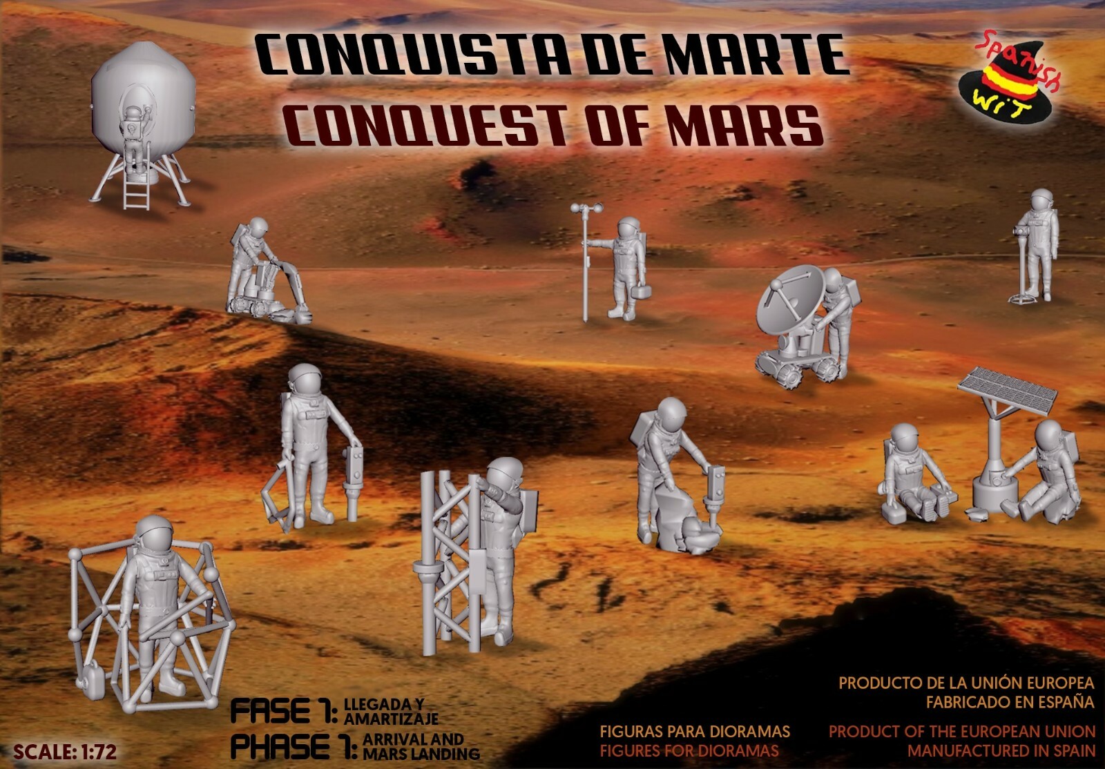 ASTRONAUTAS NUEVOS CONQUISTA DE MARTE - FIGURAS DIORAMA -1:72 - NEW ...