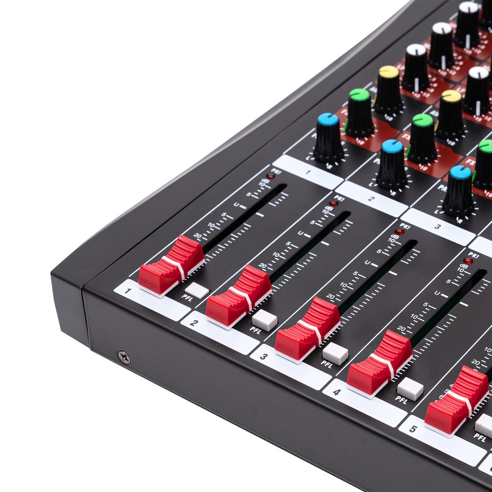 8 Channel USB Mixing Console Bluetooth Live Studio Audio DJ Sound Mixer ...