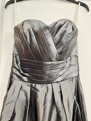 Charcoal/Gun Metal Gray Formal Dress With Pockets! Size 8 | eBay