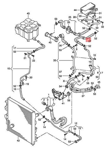 Genuine VW Touareg 7P5 7P6 Coolant Hose 7P6121157E | eBay