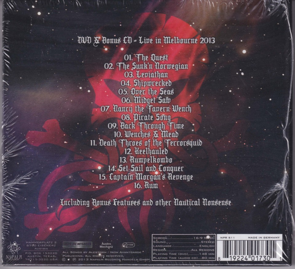 Alestorm 2013 CD/DVD - Live At The End Of The World (Ltd. Digi ...