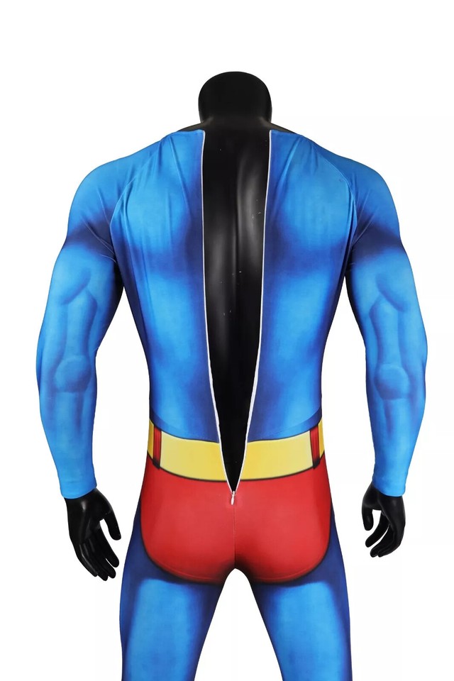 1978 Superman Moive Christopher Reeve Cosplay Costume Bodysuit Zentai ...